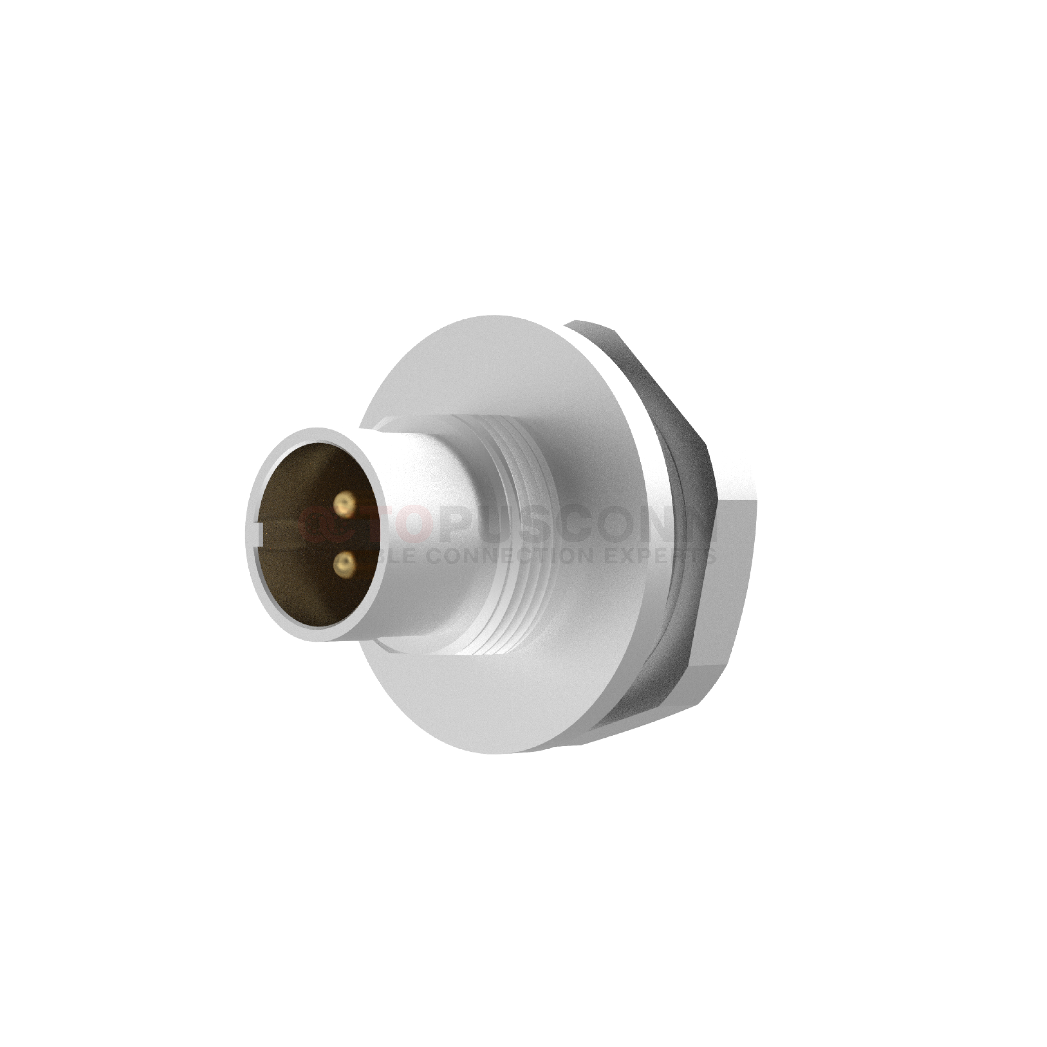 M9 Circular Connector Male, Panel - type, Front - panel Mounting, 2 ...