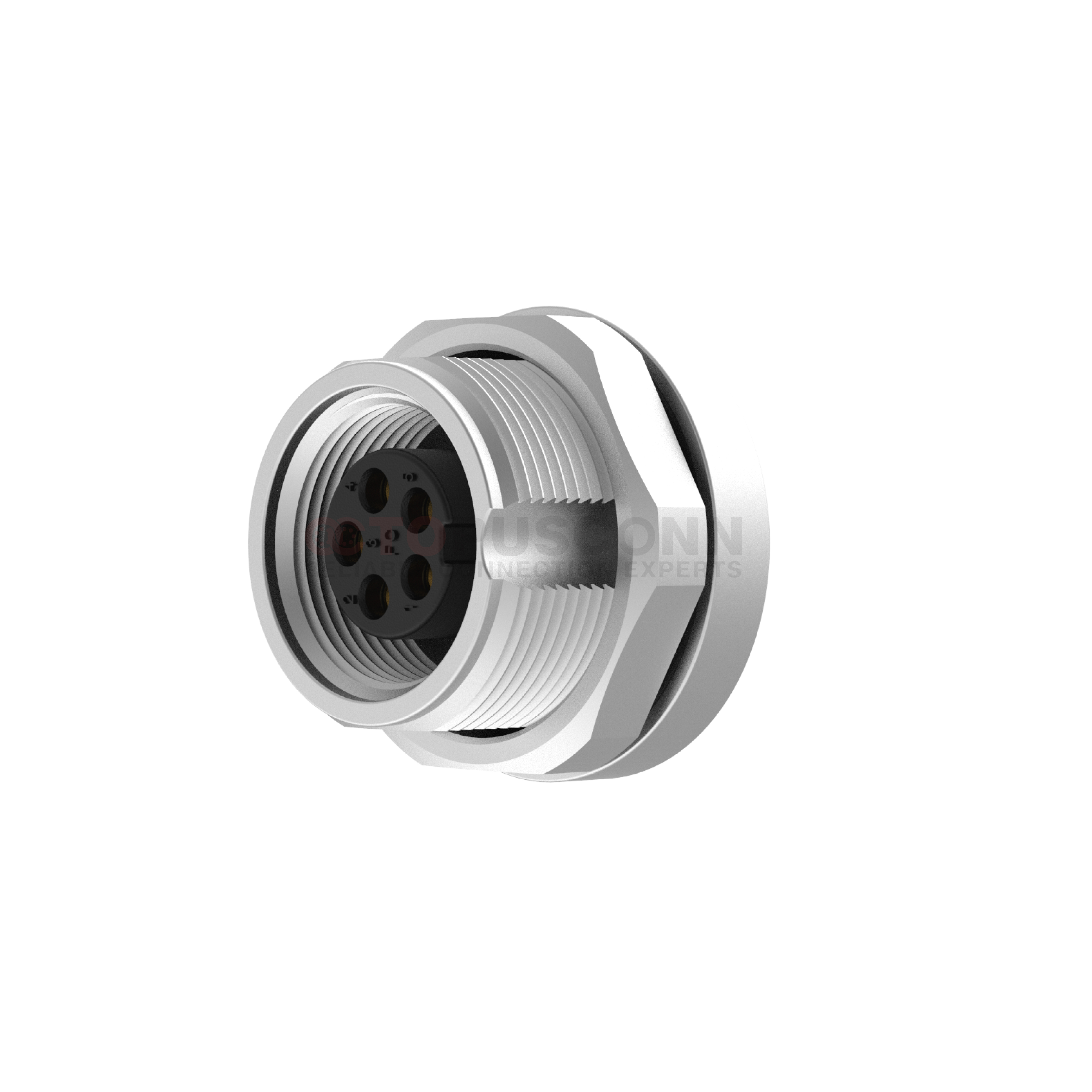 M9 Circular Connector Female, Panel - type, Rear - panel Mounting, 2 ...