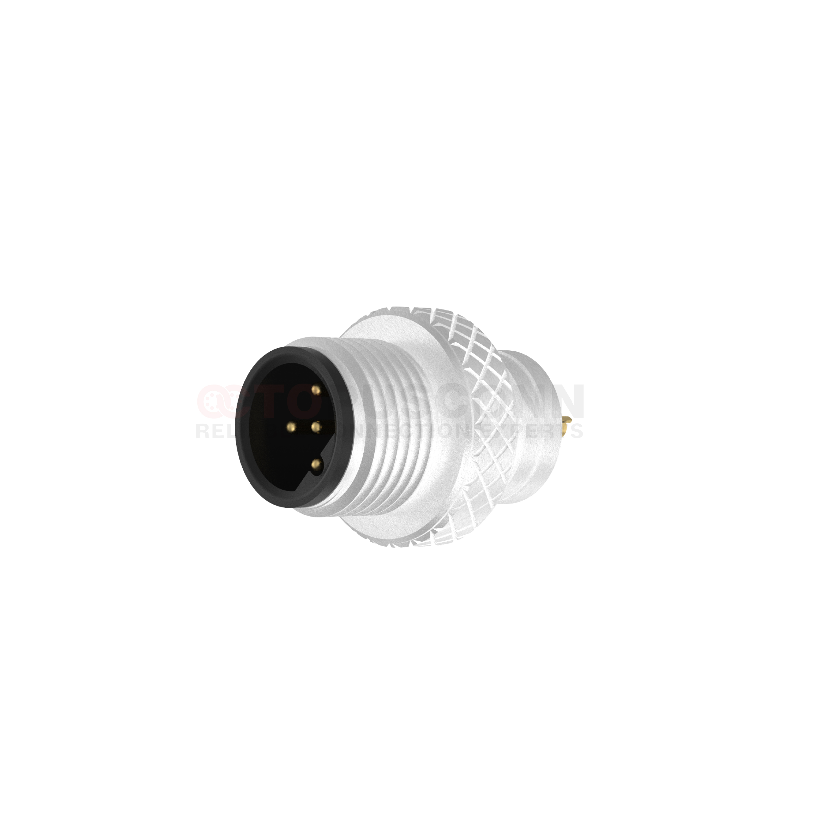 M12 B Coded Connectors Regular Overmolded 3-5PIN Male Solder Type M12*1 ...